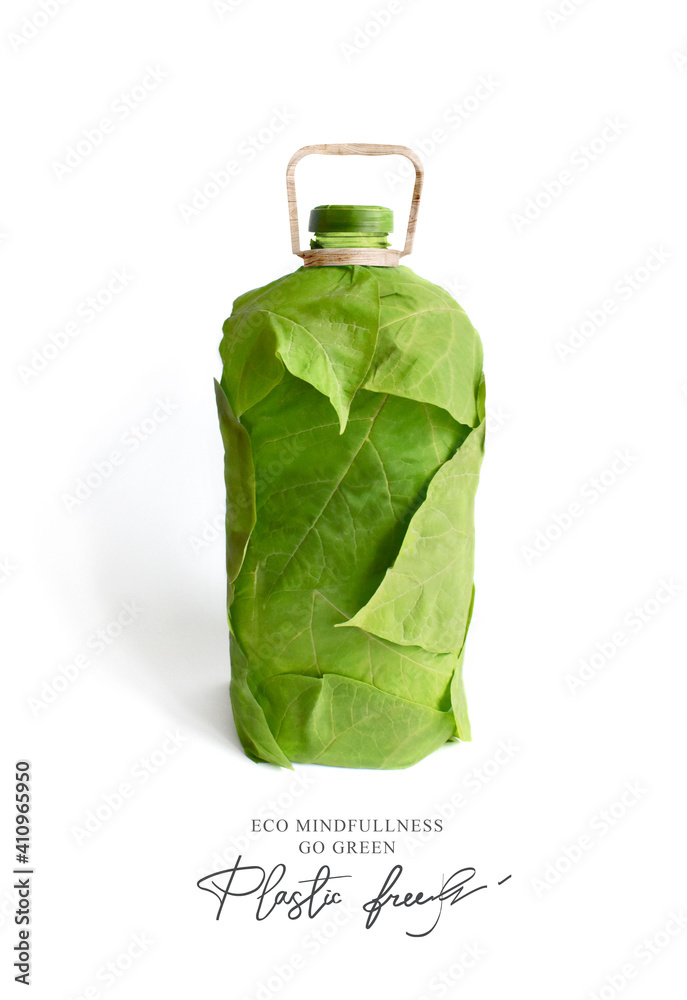 Plastic free Ecological poster. Say NO to plastic. Ban plastic ...