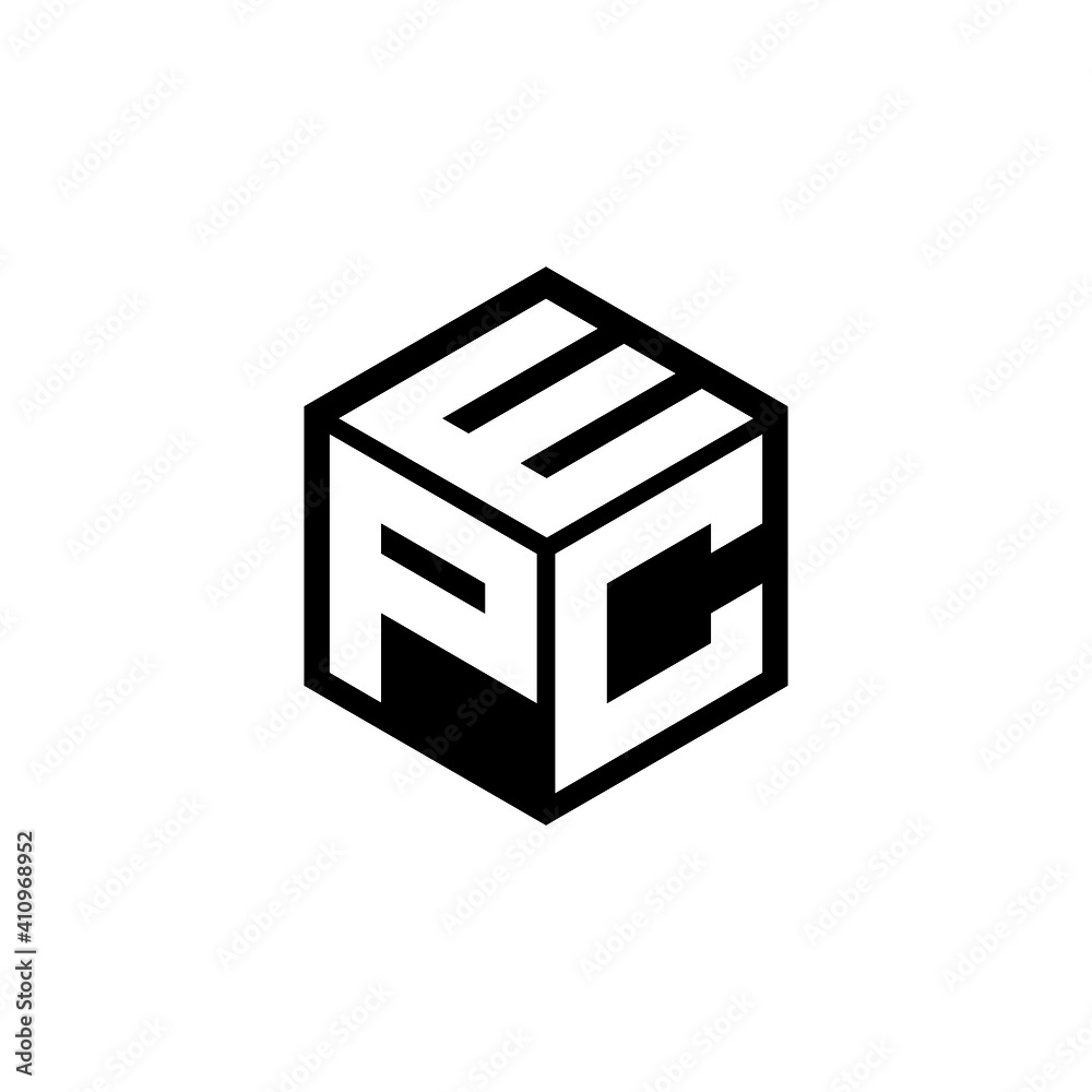 PCE letter logo design with white background in illustrator, cube logo ...