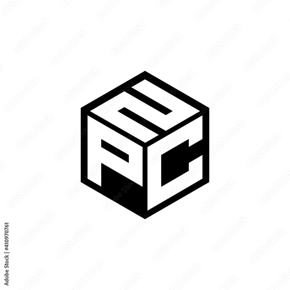 PCN letter logo design with white background in illustrator, cube logo ...