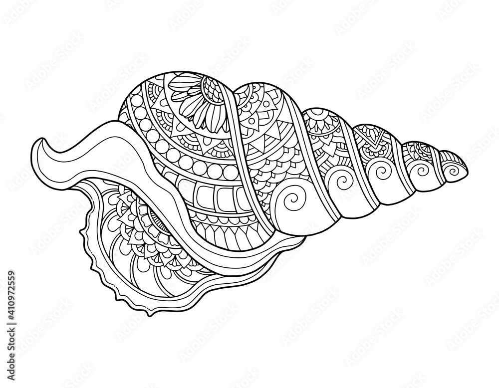 Dive into Fun with Coloring Pages of Sea Shells