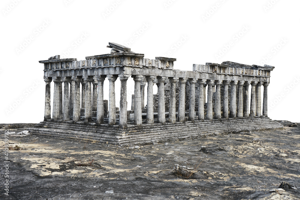 The ancient temple is a building of ancient Greek architecture. Temple ...
