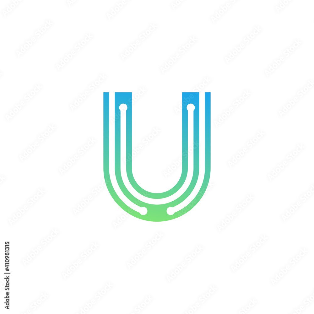 u technology logo Stock Vector | Adobe Stock