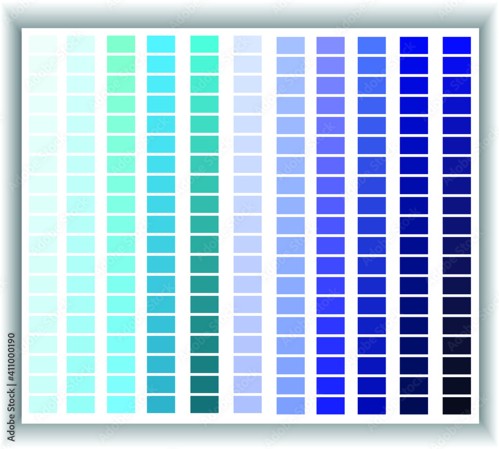 Blue color palette. Vector illustration Stock Vector | Adobe Stock