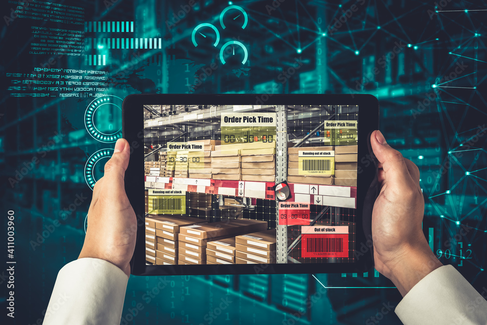 Smart warehouse management system using augmented reality technology to identify package picking ...