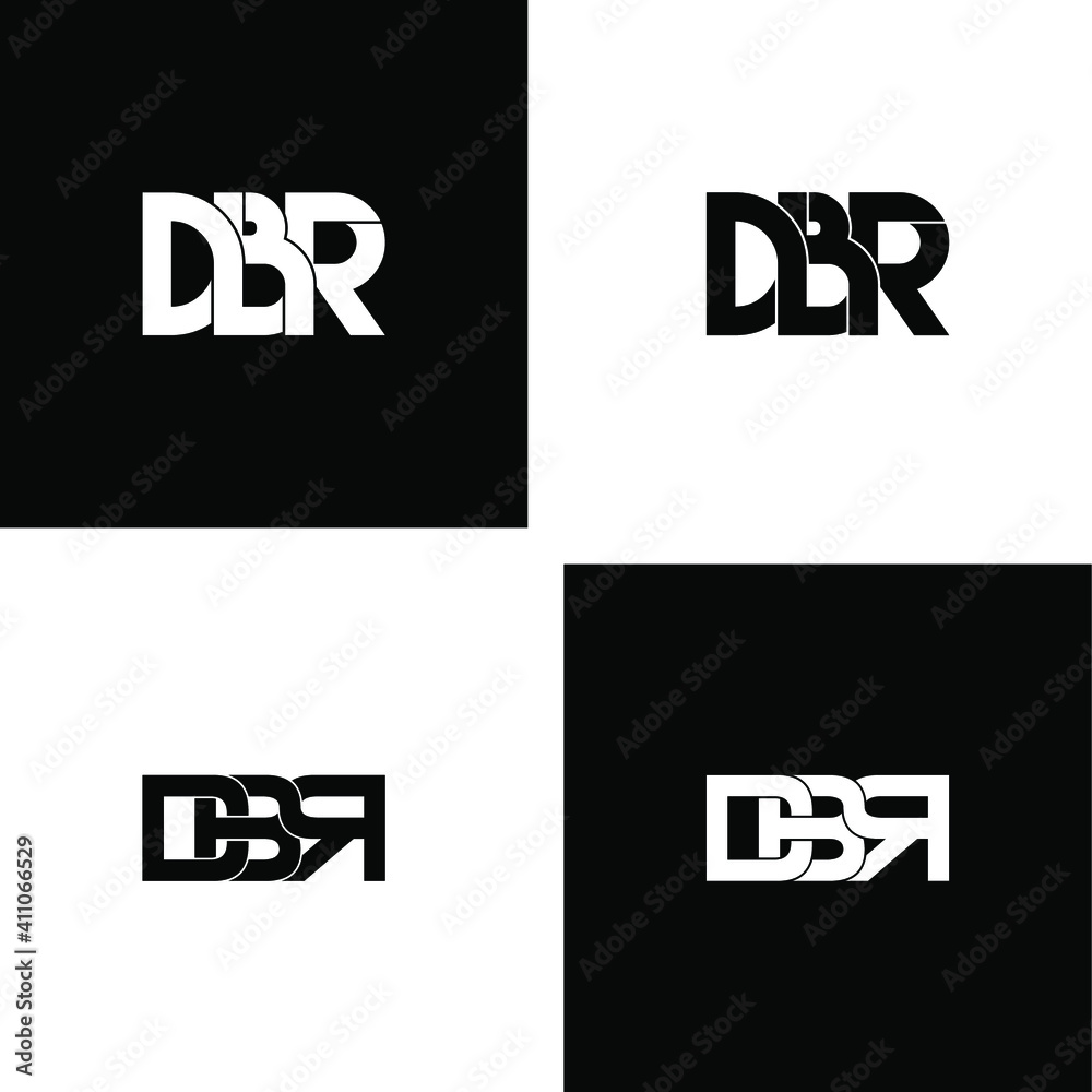 dbr letter original monogram logo design Stock Vector | Adobe Stock