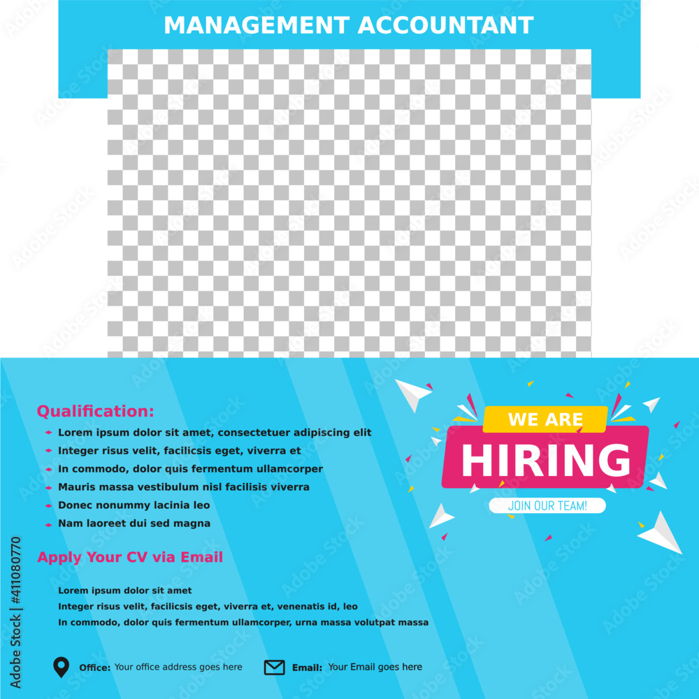 Job opening design for companies. Square social media post layout. We ...