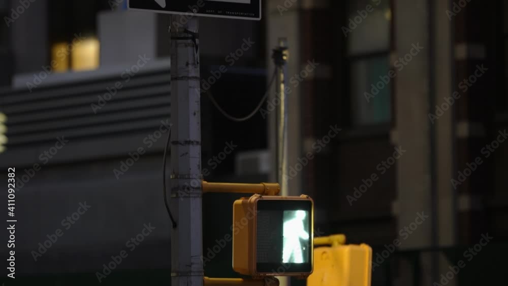 Traffic Light for Pedestrian in New York City, Manhattan from White ...
