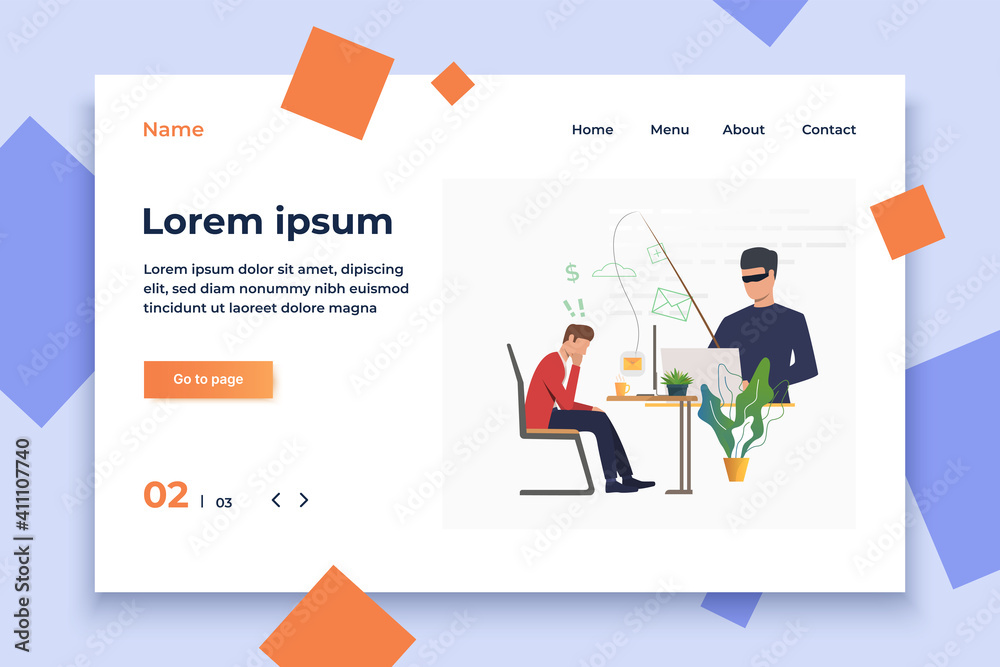 Cyber attacker hacking into email server. Scammer holding fishing ...