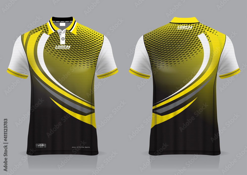 jersey badminton polo shirt design, for uniform team front and back ...