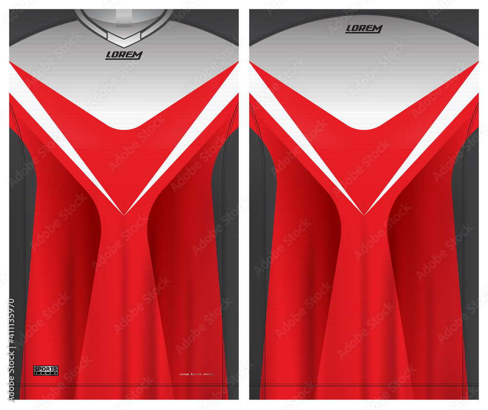 Jersey sport, soccer uniform front and back view template, sportswear ...