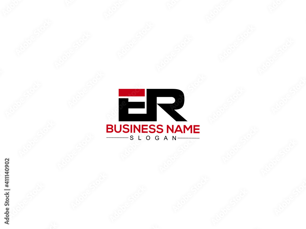 ER E&R Letter Type Logo Image, ER Logo Letter Design Stock Vector ...
