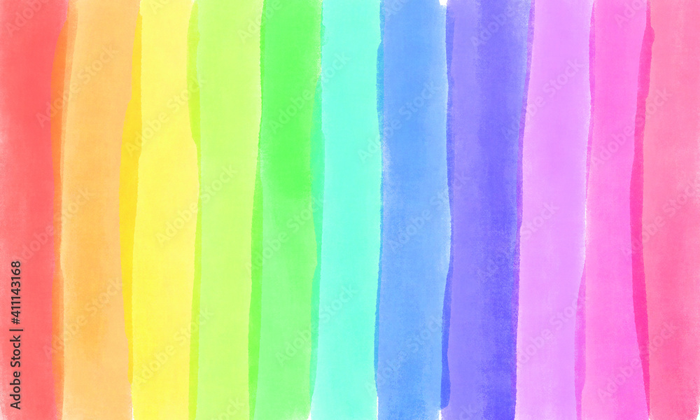 Watercolor rainbow shades palette. Rainbow color gradations ...