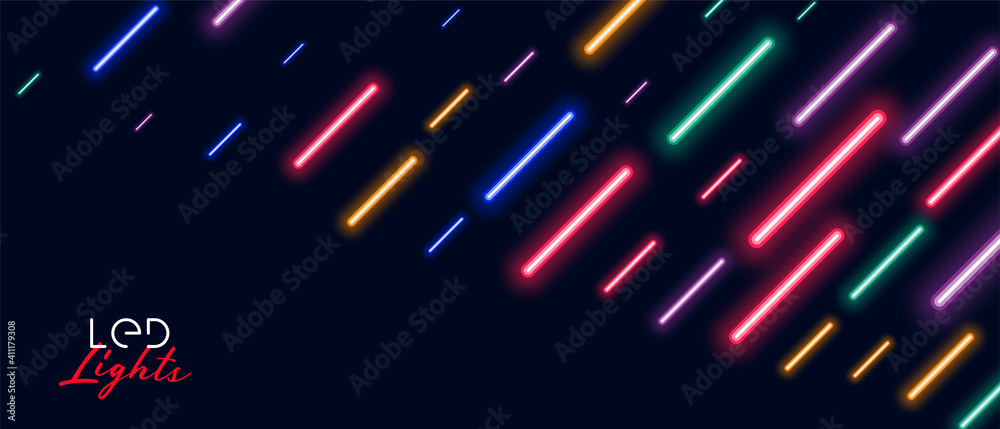 colorful neon led light rain background design Stock Vector | Adobe Stock