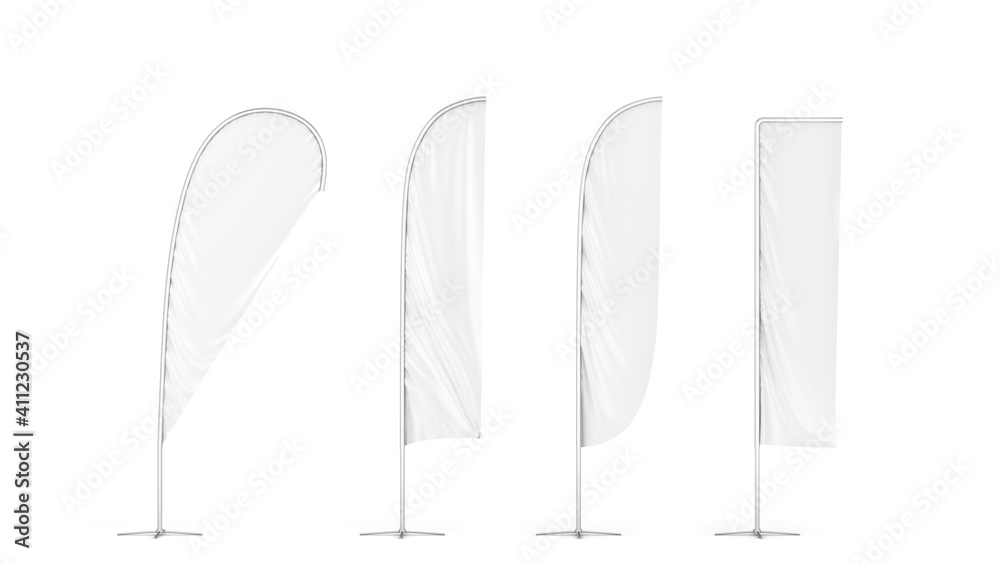 Set of blank flag banners Stock Illustration | Adobe Stock