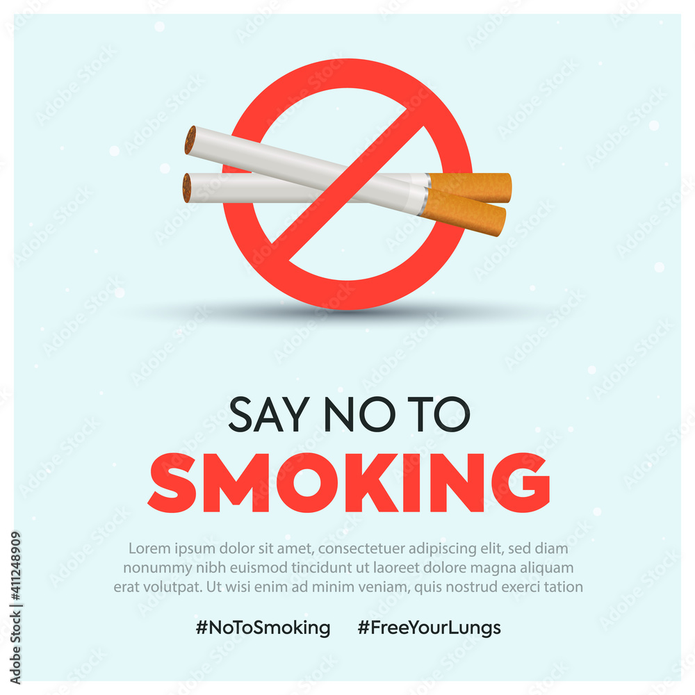 no smoking sign or icon. ban on smoking. no smoking awareness campaign ...