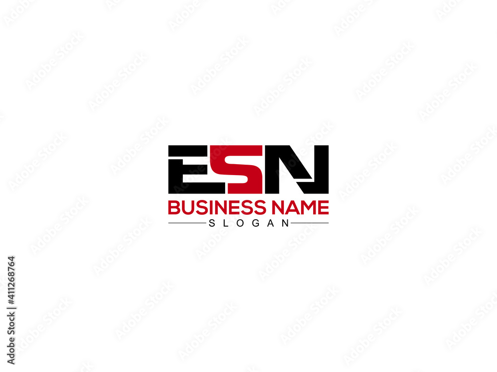 Letter ESN Logo Icon Design For New Business Stock Vector | Adobe Stock