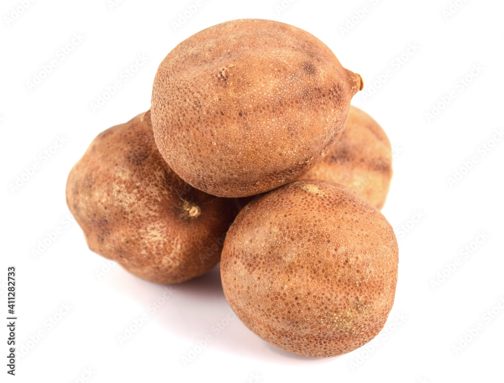 Sun Dried Lime. Dry Lemon (Limu Omani) Isolated on White Background ...