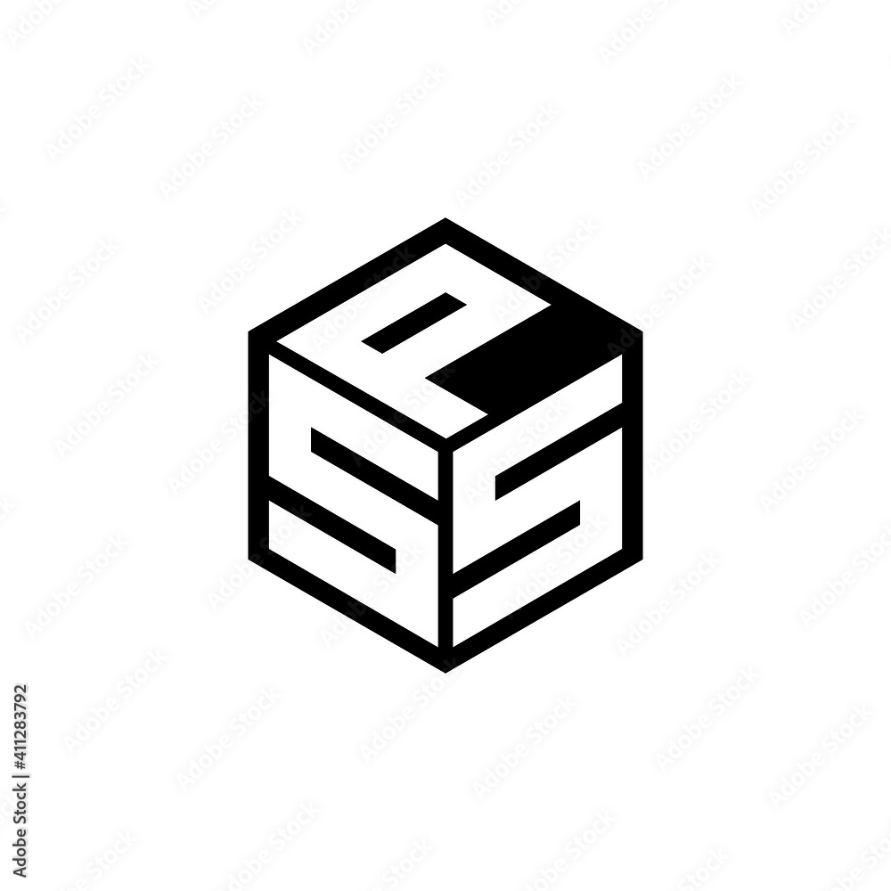 SSP letter logo design with white background in illustrator, cube logo ...