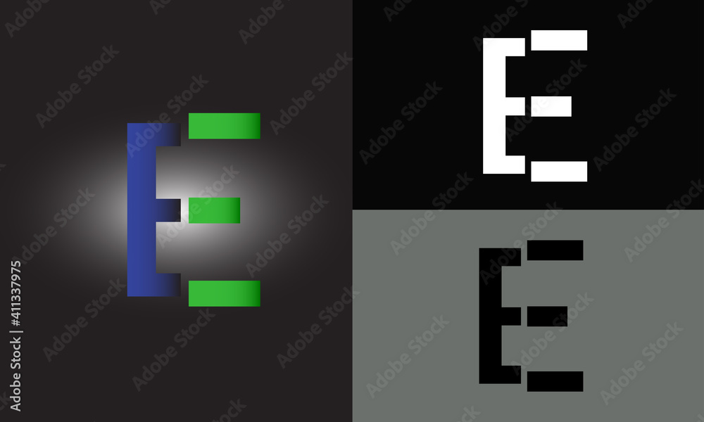 Logo Vector Graphic 3D Of Letter E , Perfect For Your Icon Or Design ...