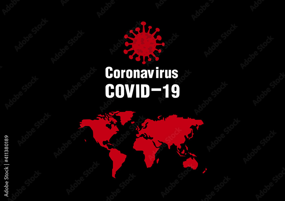 World map of Covid-19. Coronavirus spread to every country around the ...