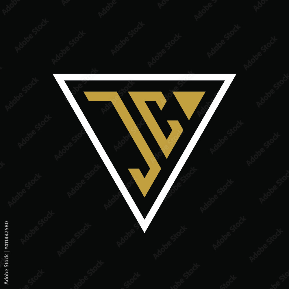 Initial letter JC triangle logo design Stock Vector | Adobe Stock