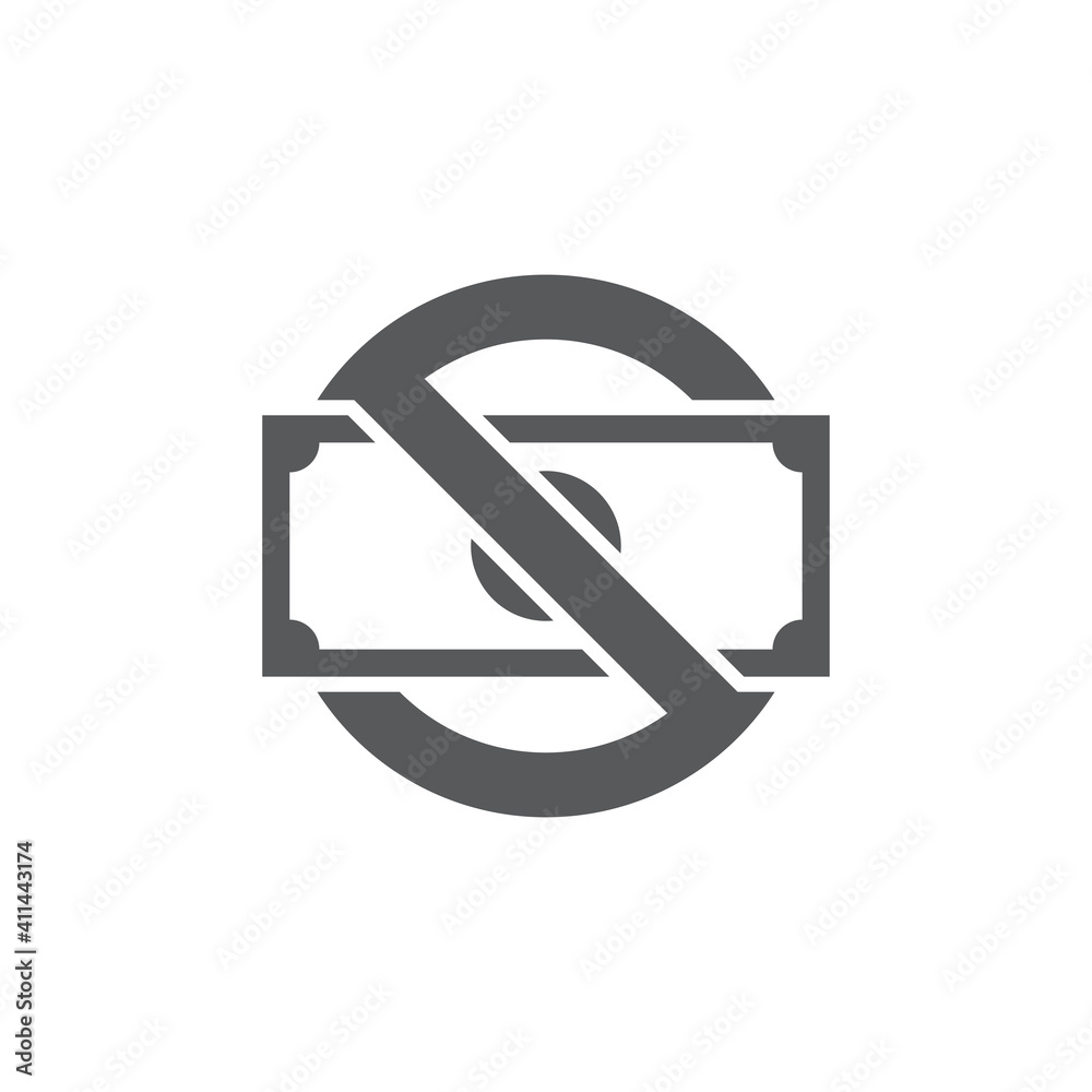 No money icon, color, line, outline vector sign, linear style pictogram ...