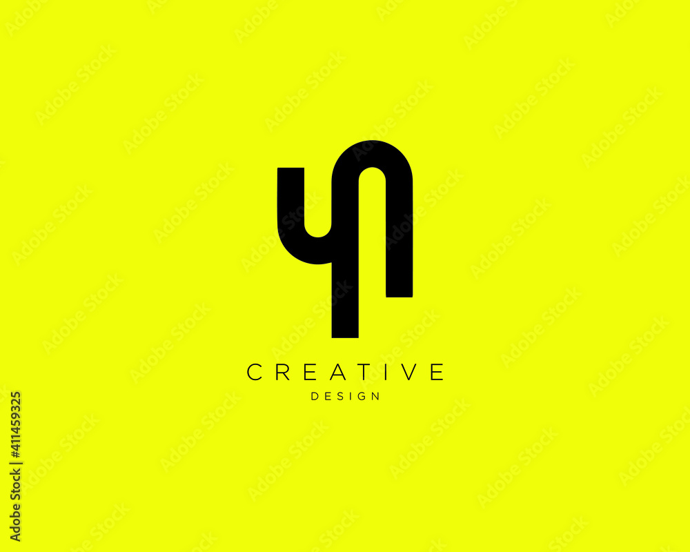 Creative and Minimalist Letter YN Logo Design Icon, Editable in Vector ...
