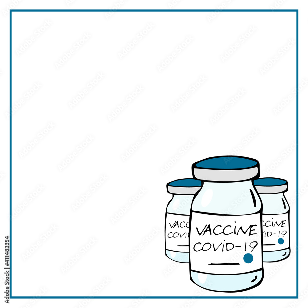 Frame with copy space from the bottom of a bottle with covid 19 ...