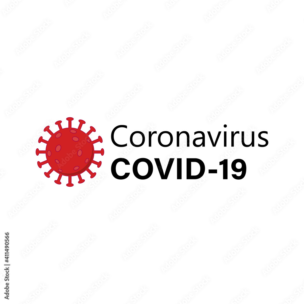Logo desain tipografi Covid-19 Coronavirus, dangerous viruses that can ...
