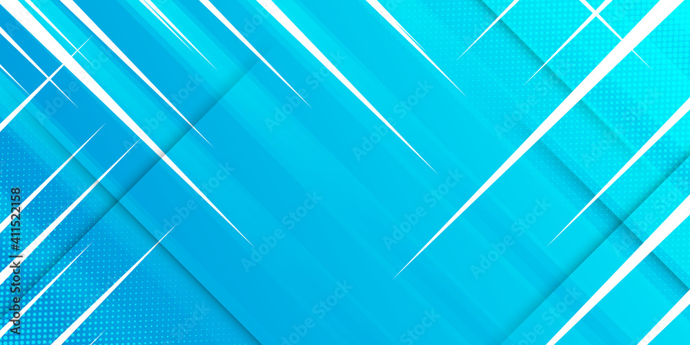 Comics blue retro background with halftone corners. Summer backdrop ...