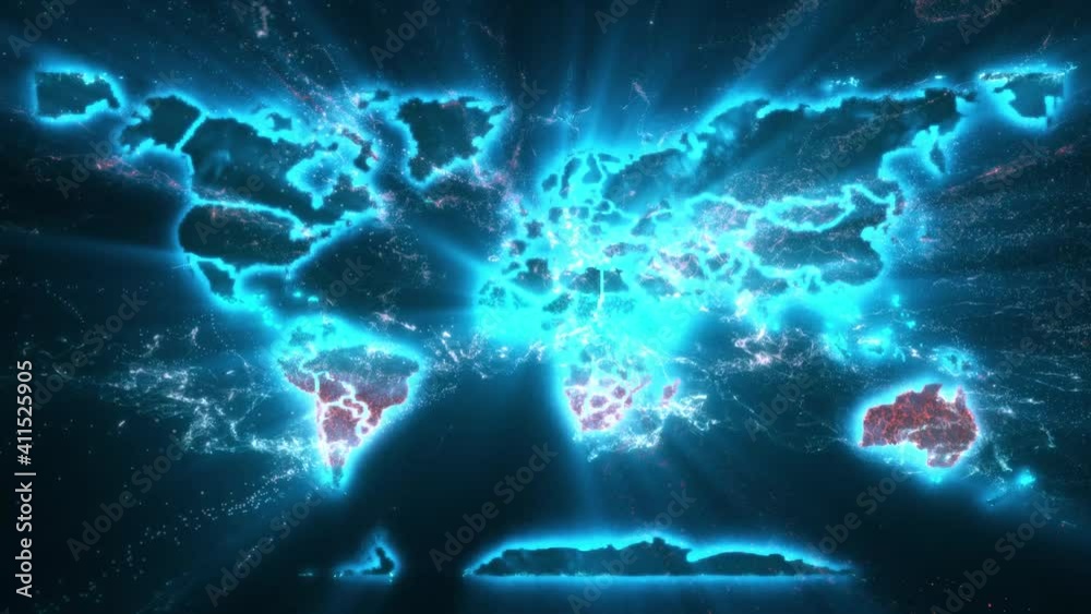 Motion graphics map of world Epidemic across the country Suitable for ...