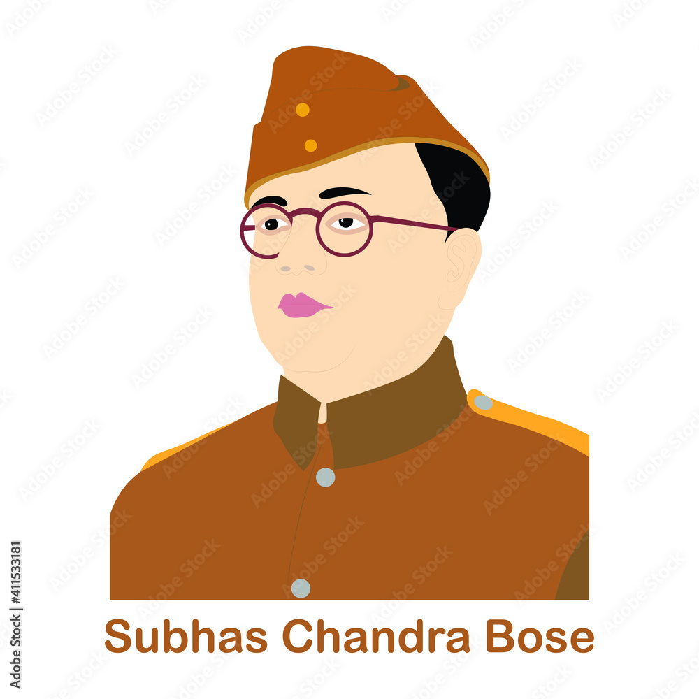 Indian Freedom fighter Netaji Subhas Chandra Bose portrait design ...