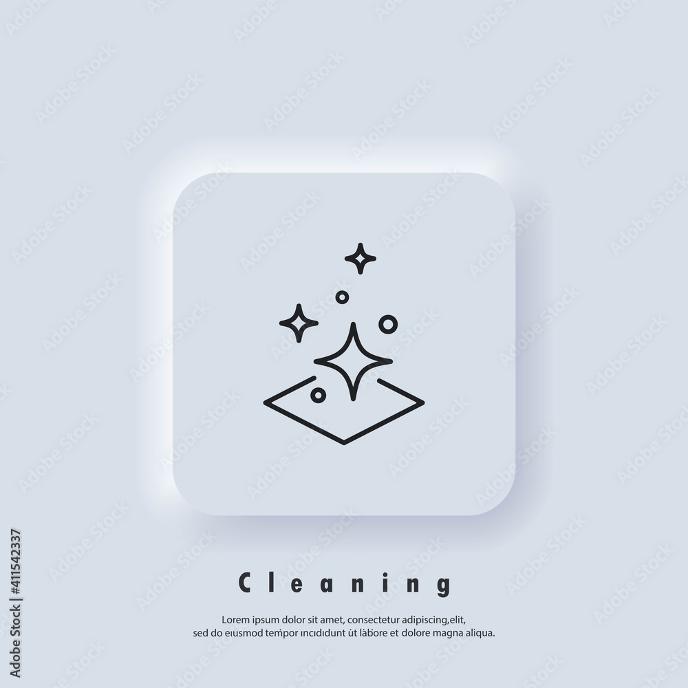 Easy cleaning icon. Clean surface logo. Cleaning logo. Vector. UI icon ...