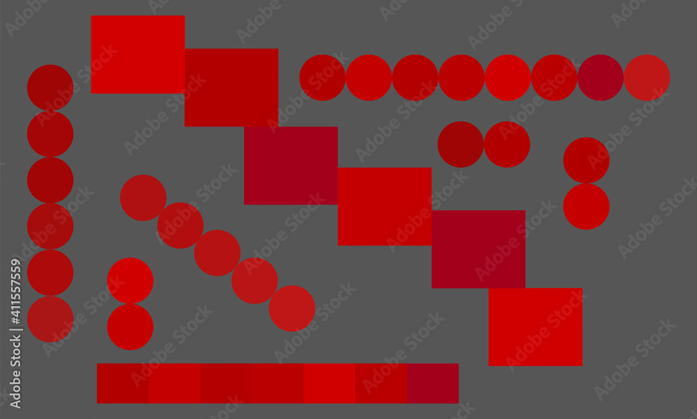 Red tones color palette graphic set vector illustration. Beauty red ...