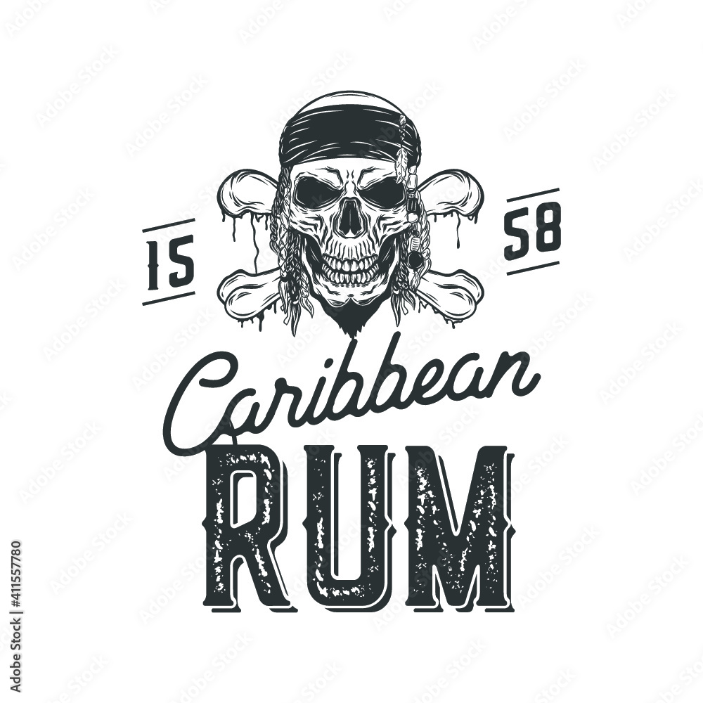 Sign for rum bottle isolated on white. Vector illustration. Stock ...