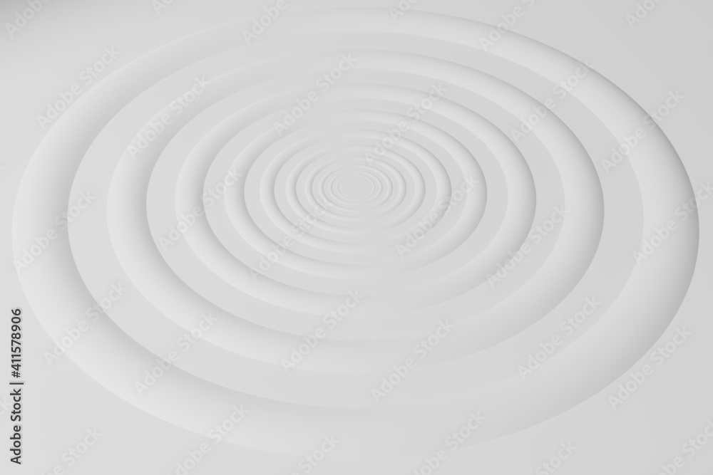 Perfectly aligned concentric circles radiating from the center ...