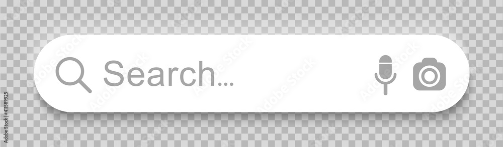 White search bar web page internet browser button, search box template ...