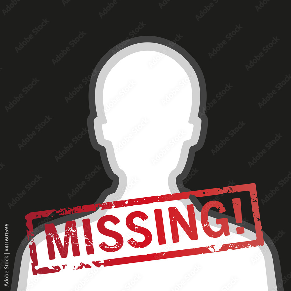 Grafik Missing mit Silhouette Stock Vector | Adobe Stock