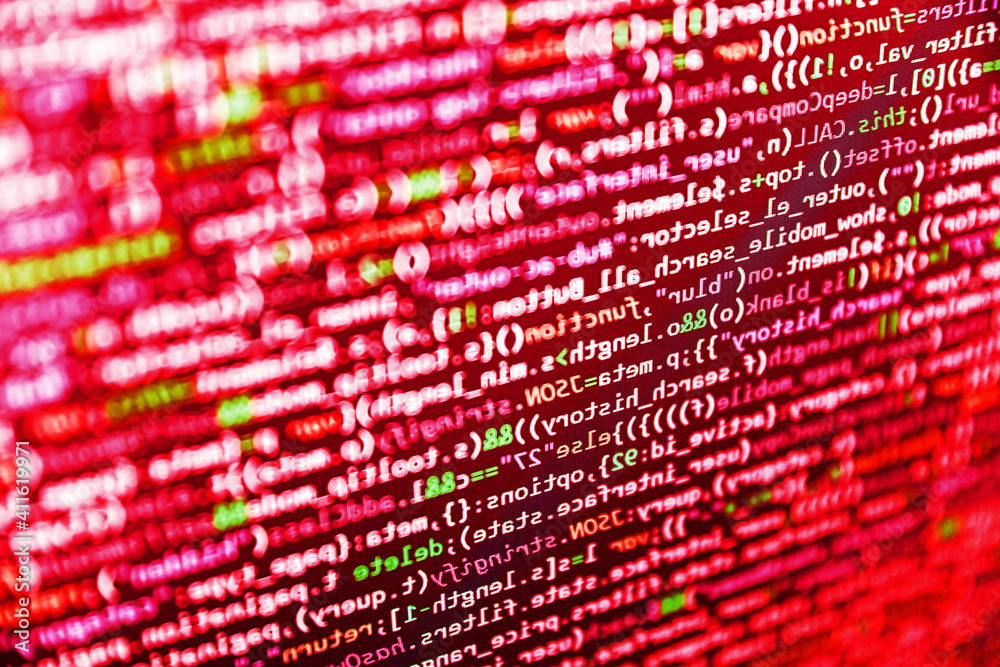 Coding Programmer Abstract Background Displaying Program Code On