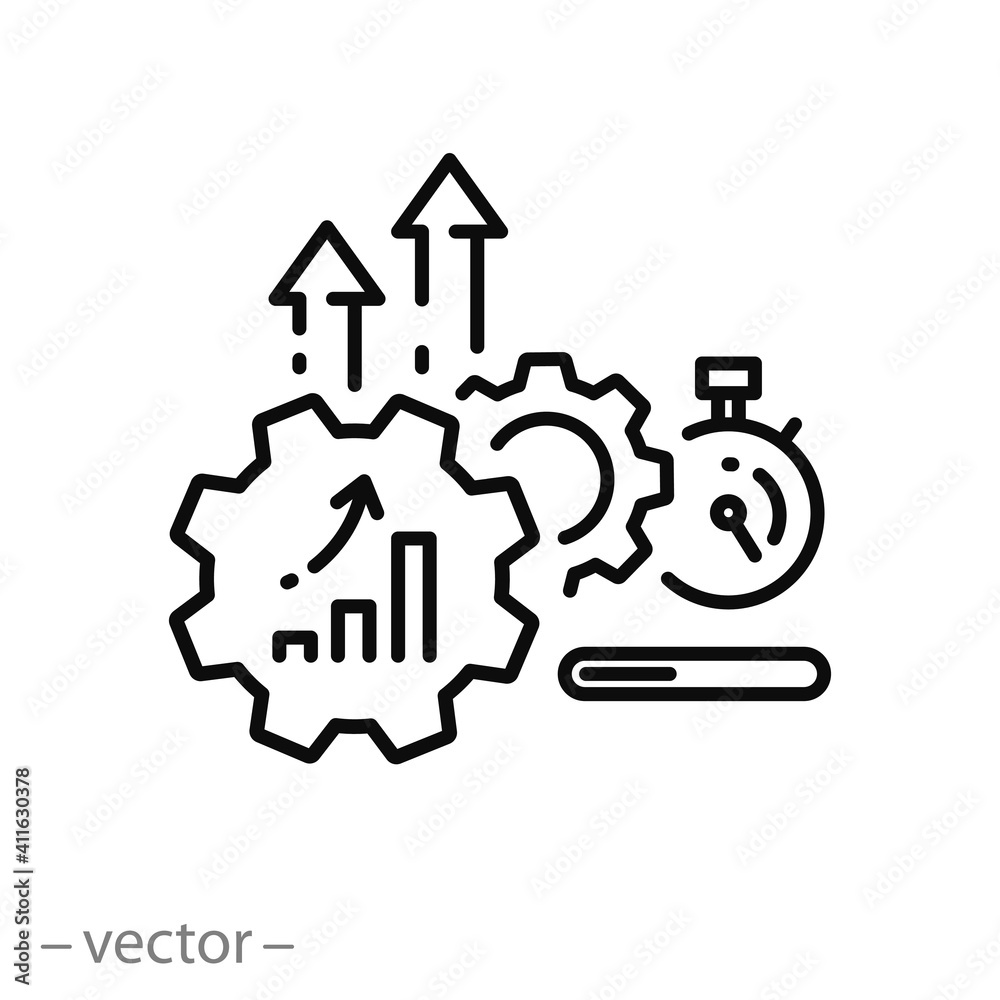 process management icon, optimization operation, fix strategy industry ...