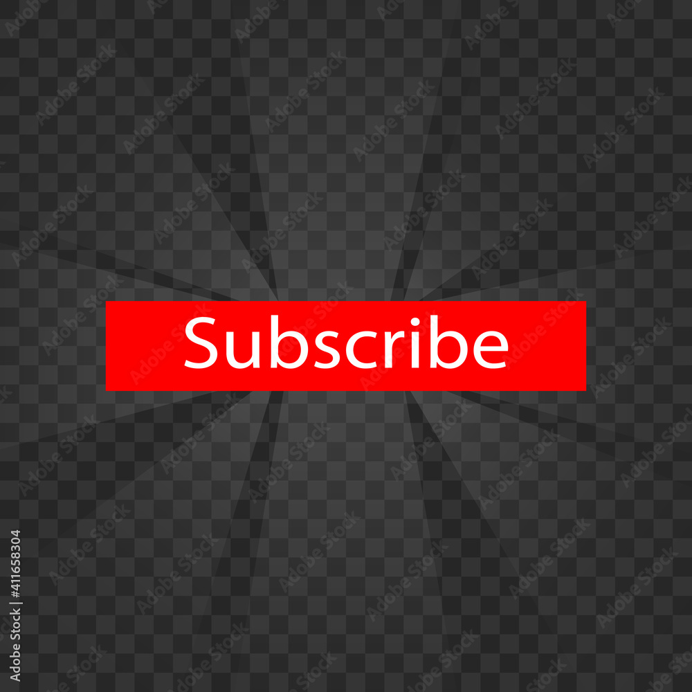 red button subscribe. button that activates the subscription. red ...