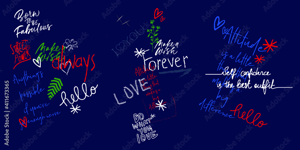 Hand draw text illustration for tee and poster Stock Vector | Adobe Stock