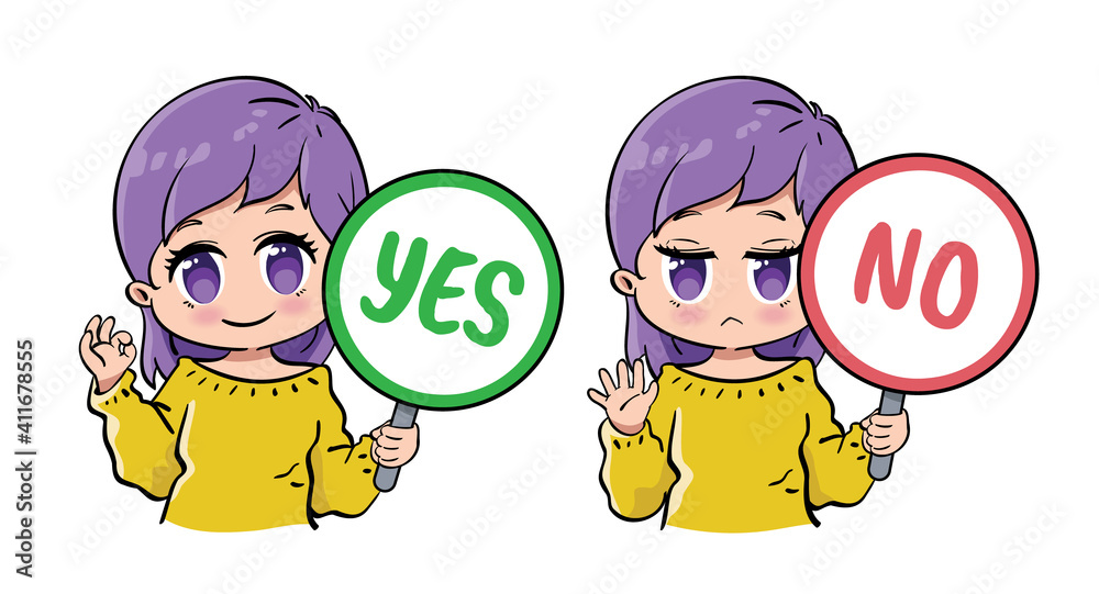 Chibi Holding Sign