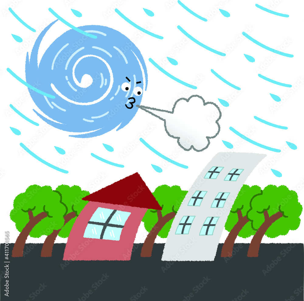台風のイラスト Stock Vector | Adobe Stock
