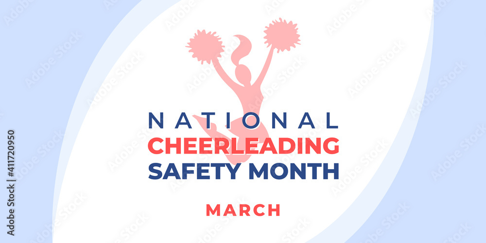National Cheerleading Safety Month.Vector banner, poster, flyer ...