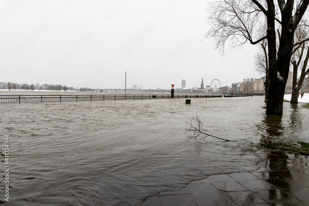 High water after heavy rainfall and snow melting in February drowned ...