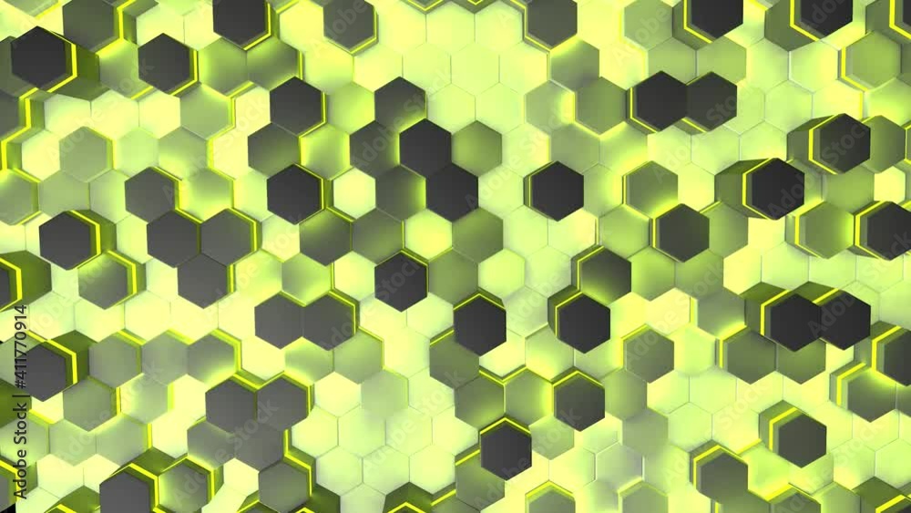 Abstract Hexagon Geometric Surface Loop light bright clean minimal hexagonal grid pattern ...