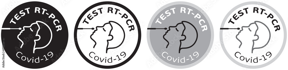 LOGO TEST PCR COVID-19 Stock Vector | Adobe Stock