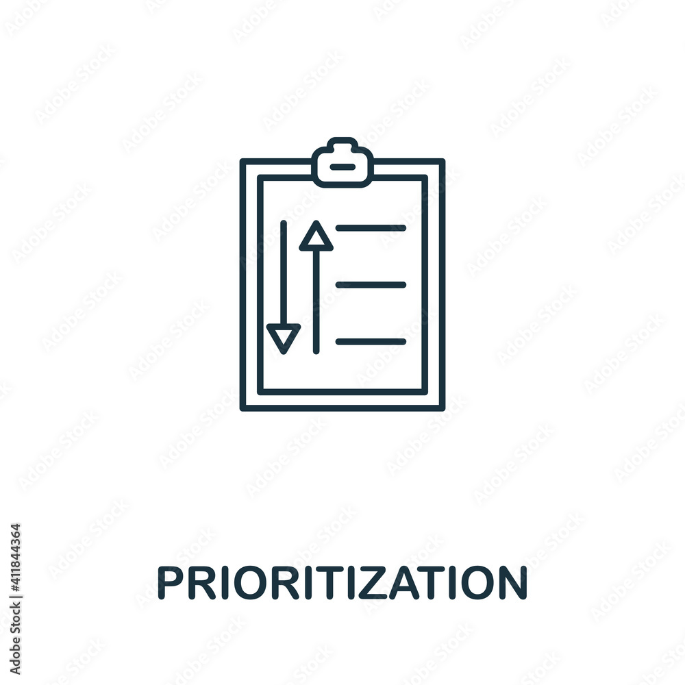 Prioritization icon. Simple element from business intelligence ...