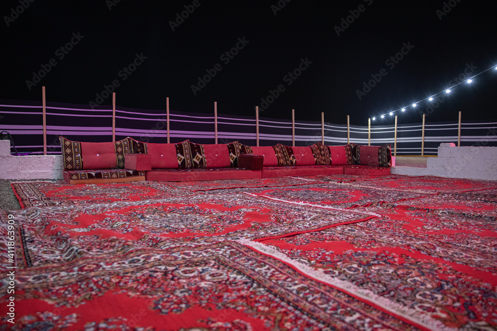 Arabian seating place (Majlis) for family gatherings and occasions ...